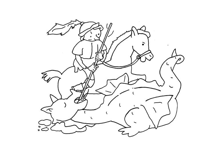 DIBUJOS DE SANT JORDI: LA ROSA, EL DRAGON ...